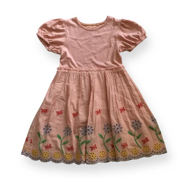 Mini Boden | Dresses | Mini Boden Pink Floral Embroidered Eyelet Dress ...